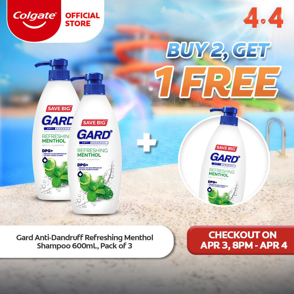 Gard Anti-Dandruff Refreshing Menthol Shampoo with Mint & Eucalyptus ...