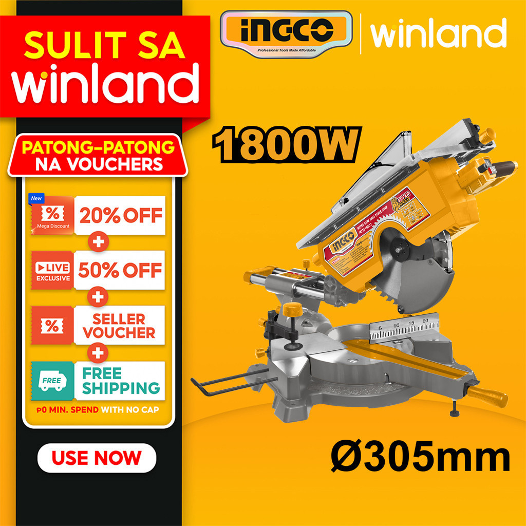 Ingco by Winland 1800W Mitre Saw and Table Saw MT2S18002 ING-PT ...