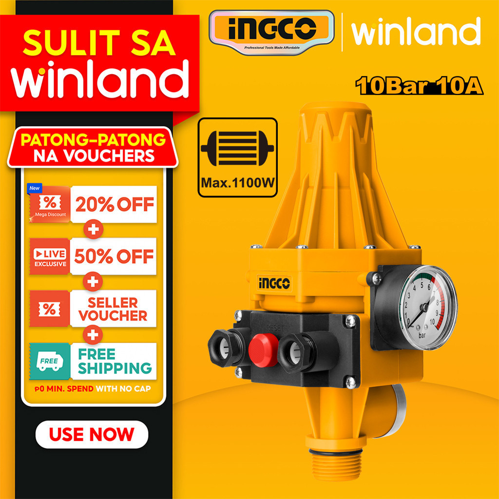 Ingco by Winland 10A Automatic Control Switch 10bar 1/3HP WAPS002 ING-PT | Shopee Philippines