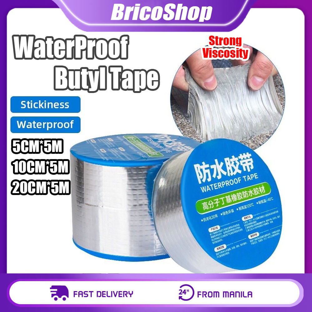 5M Aluminum Foil Butyl Waterproof Tape Roof Sealant For Roof Leak Wall ...