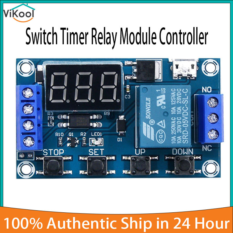 6-30V Relay Module Cycle Timing Circuit Switch Emergency Stop Reverse ...