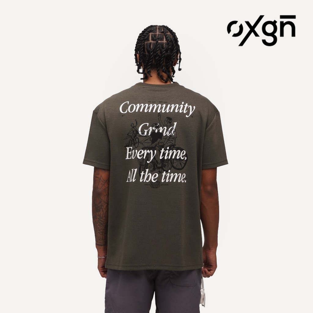 OXGN Community Grind Every Time All The Time Graphic T-Shirt For Men ...