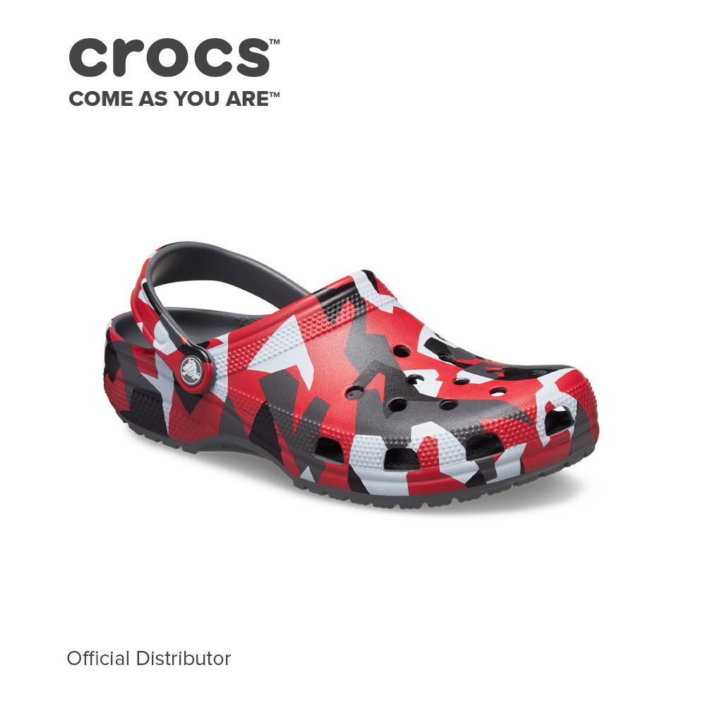 Crocs Classic Geo Camo Clog in Slate Grey Multi | Shopee Philippines