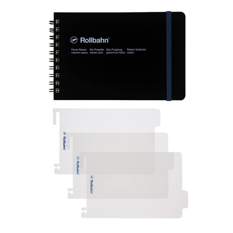 [Delfonics] [Set of 2] Rollbahn pocket memo horizontal M (black) / Rollbahn index sheet for ...