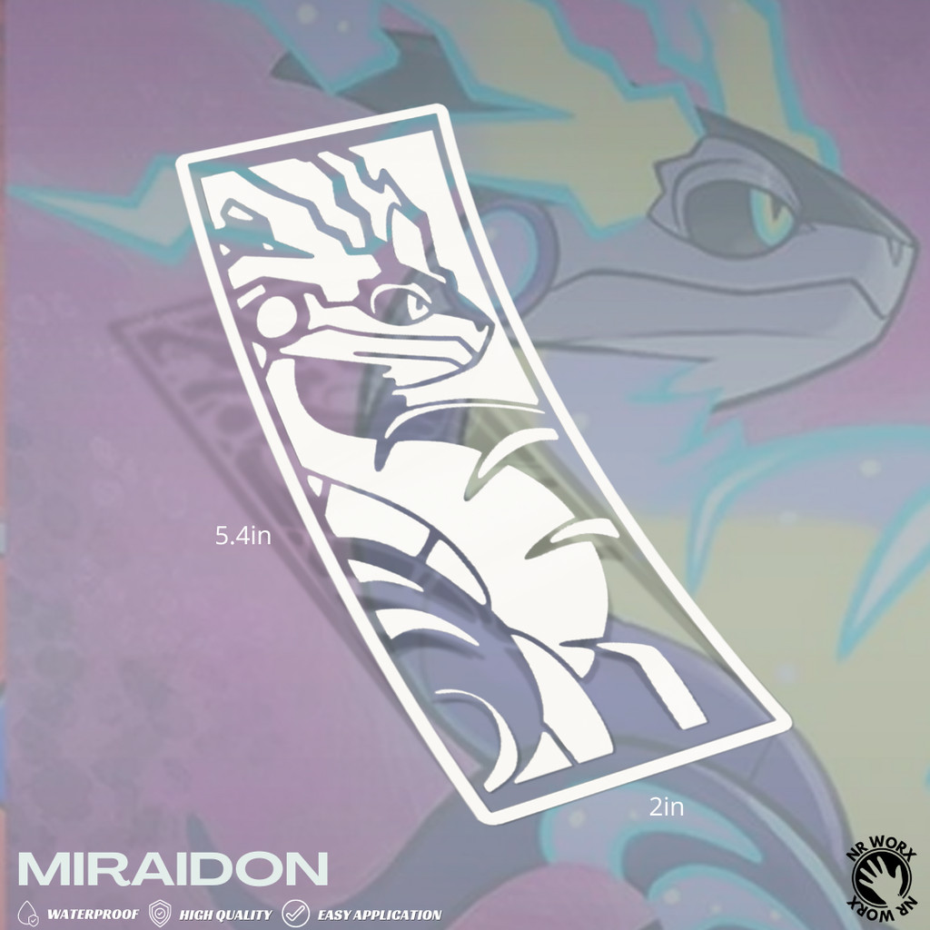 Miraidon Portrait Pokemon Scarlet Violet Vinyl Decal Anime Sticker ...