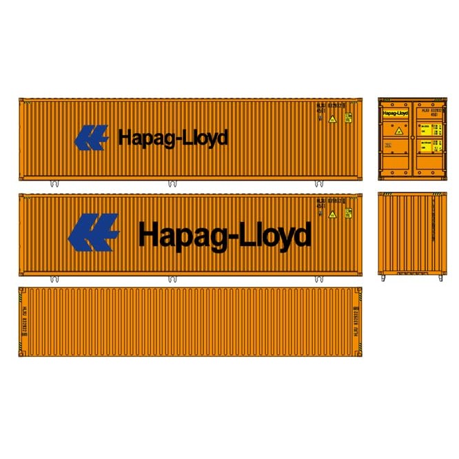 [Import from Japan] Model Icon HO Scale 1/80 Marine Container Series 40ft High Cube Hapag-Lloyd ...