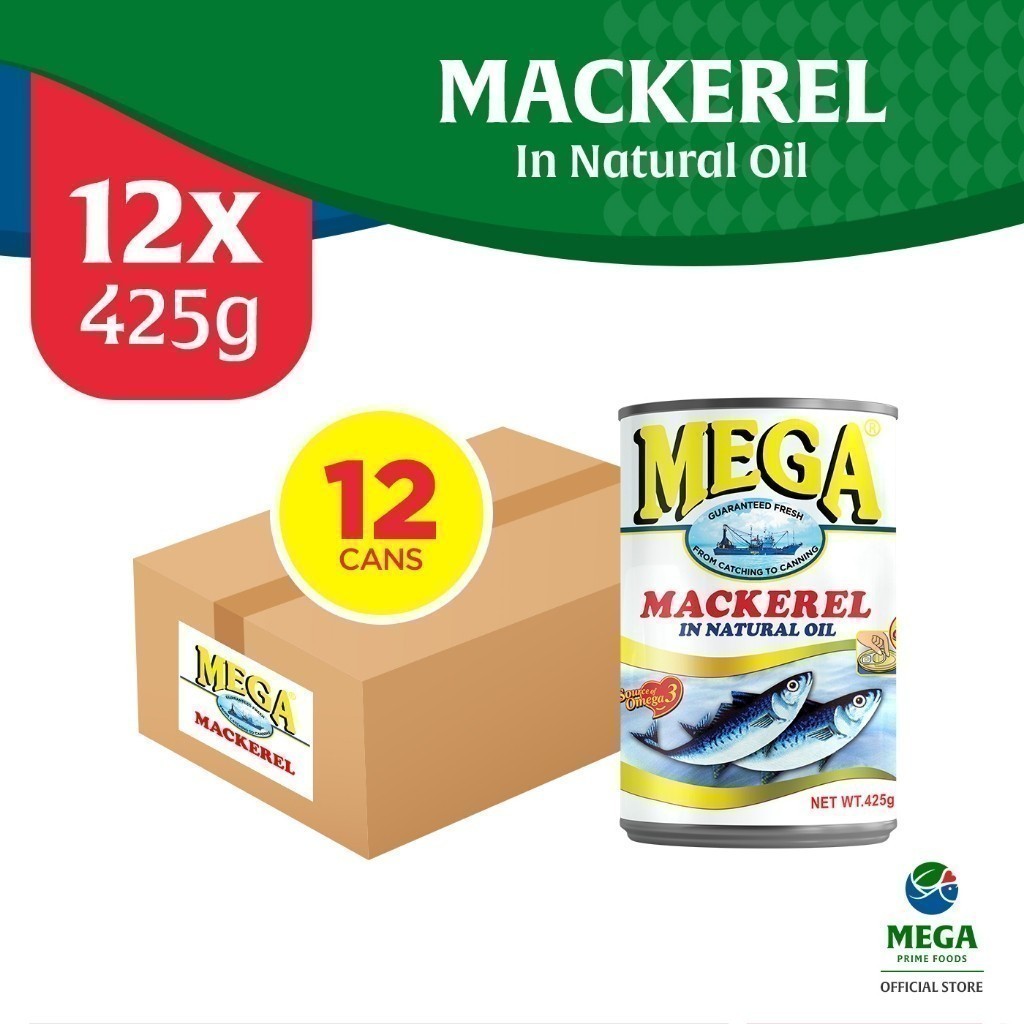 Mega Mackerel In Natural Oil 425G By 12'S | Shopee Philippines