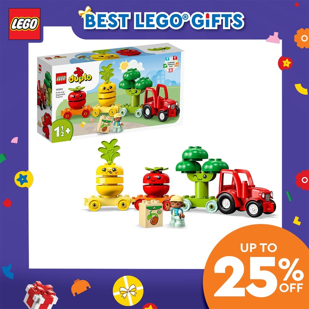 LEGO DUPLO My First 10982 Fruit and Vegetable Tractor Building Toy Set ...