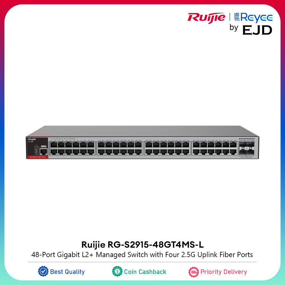 Ruijie RG-S2915-48GT4MS-L 48-Port Gigabit Layer 2+ Managed Switch ...
