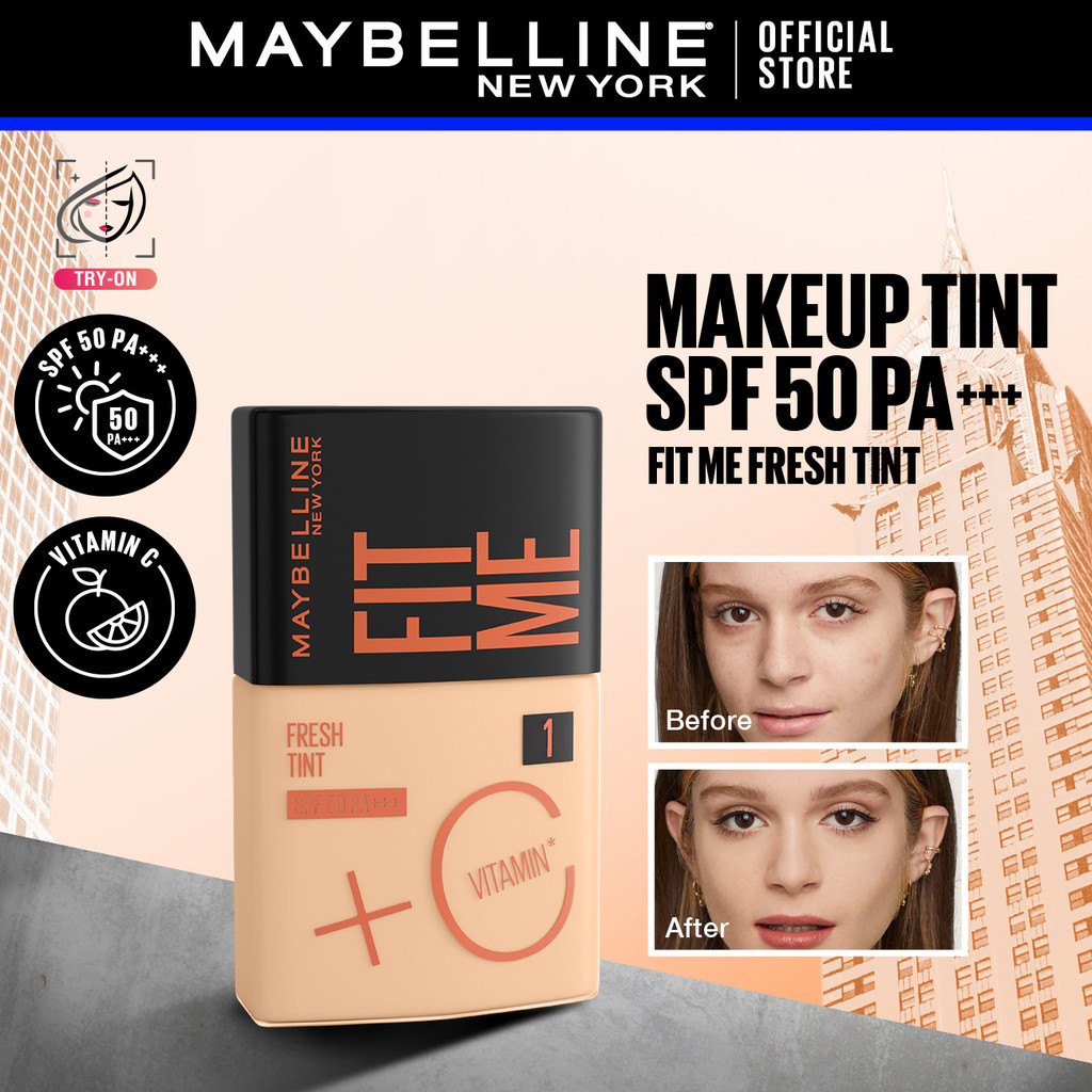 Maybelline Fit Me Fresh Tint with Vit C - Skin Tint, Sunscreen SPF 50 ...
