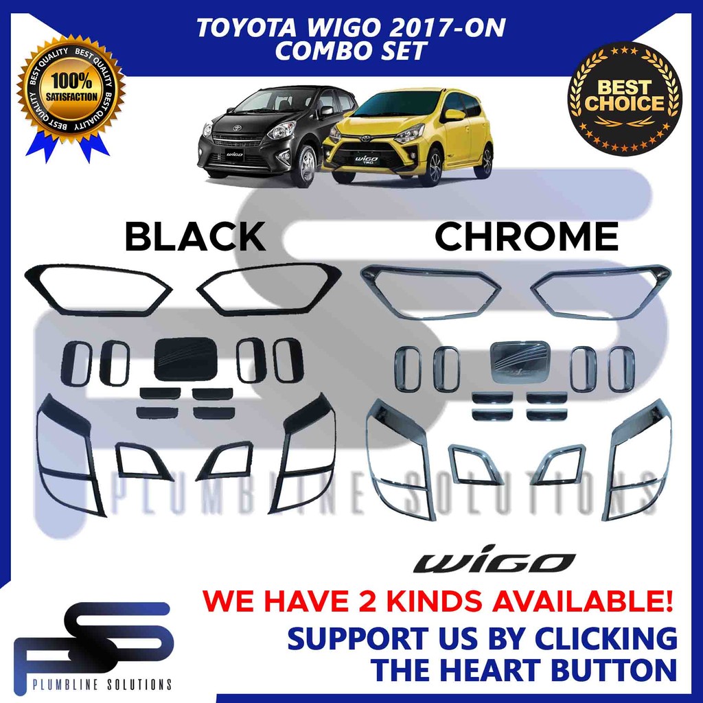 Toyota Wigo August 2017 2018 2019 2020 2021 2022 / 2023 2024 BLACK AND ...