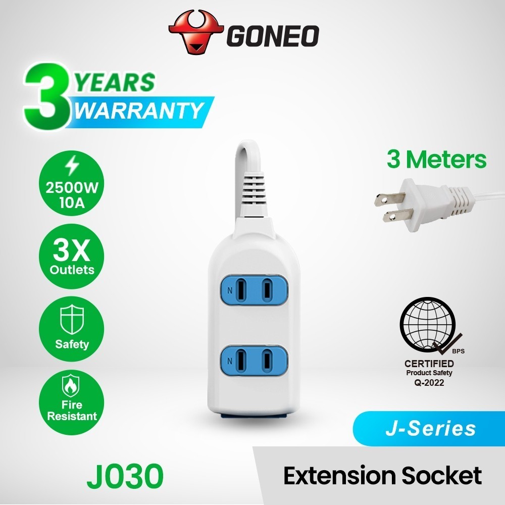 Bull Portable Travel Extension Cord Heavy Duty 3m GNTP-J030-3 ECO 3G | Shopee Philippines