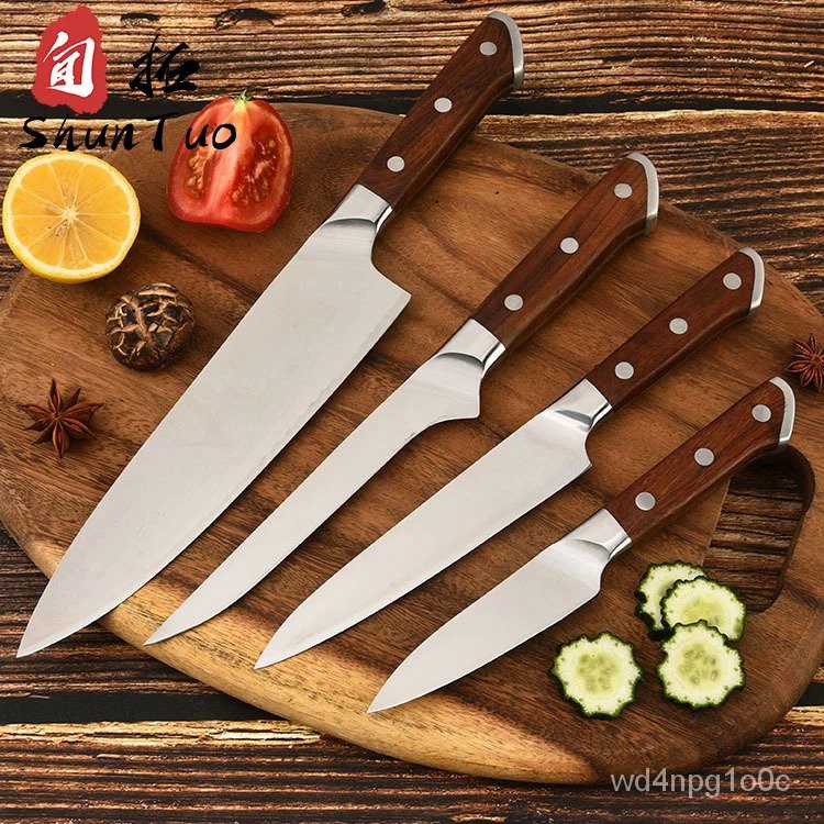 hand forged stainless steel 12 inch meat 5pcs chef knife bows butcher ...