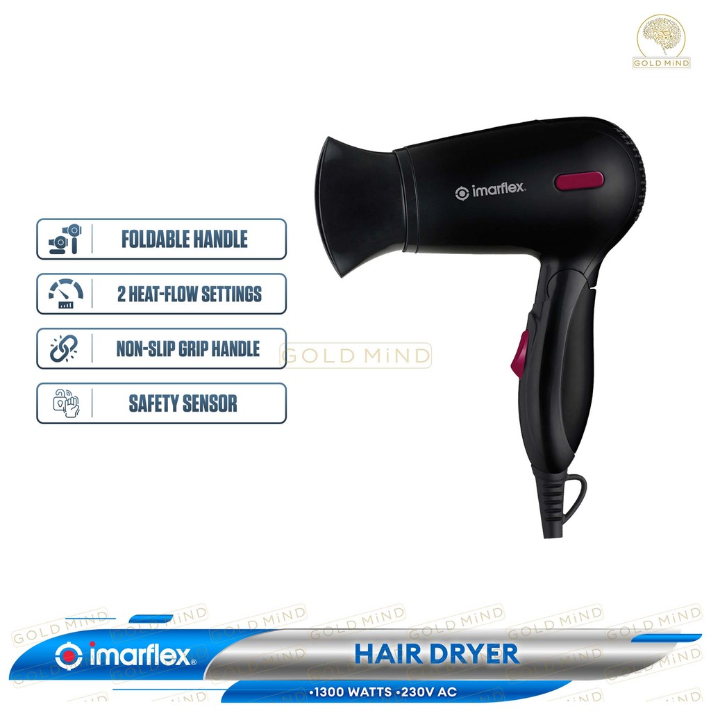 Imarflex HD-1300 Portable Hair Dryer Blower 1300W | Shopee Philippines