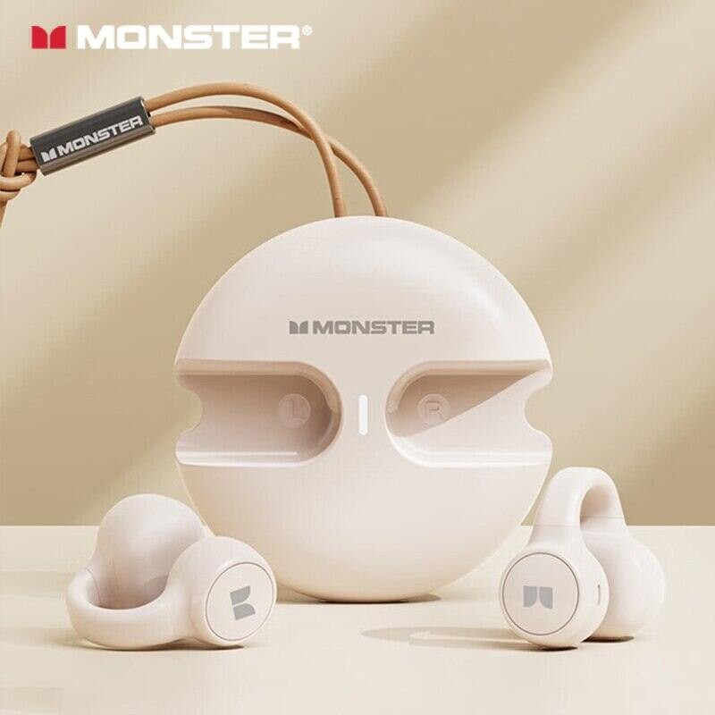 Monster XKT21 Wireless Bluetooth Earphones Ear Clip Earbuds Music ...