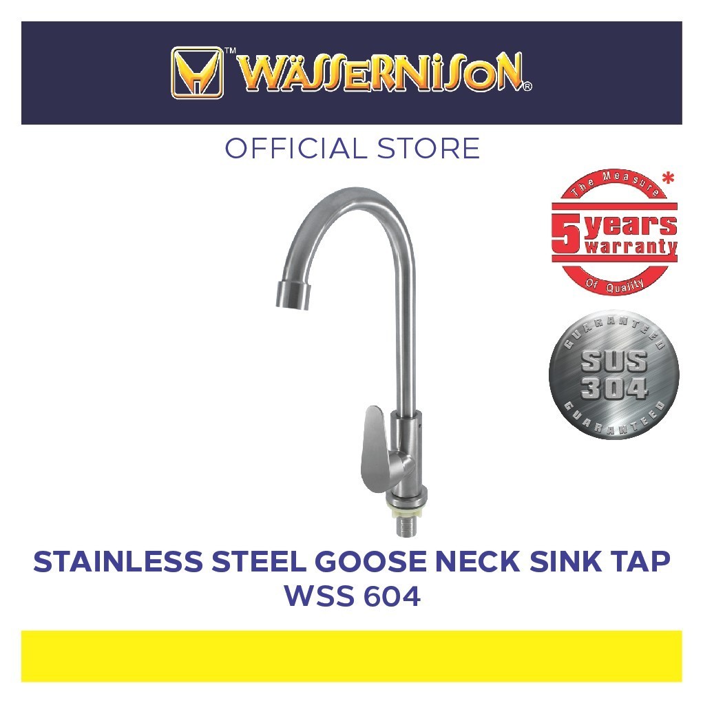 Wassernison Stainless Steel Goose Neck Sink Tap | Shopee Philippines