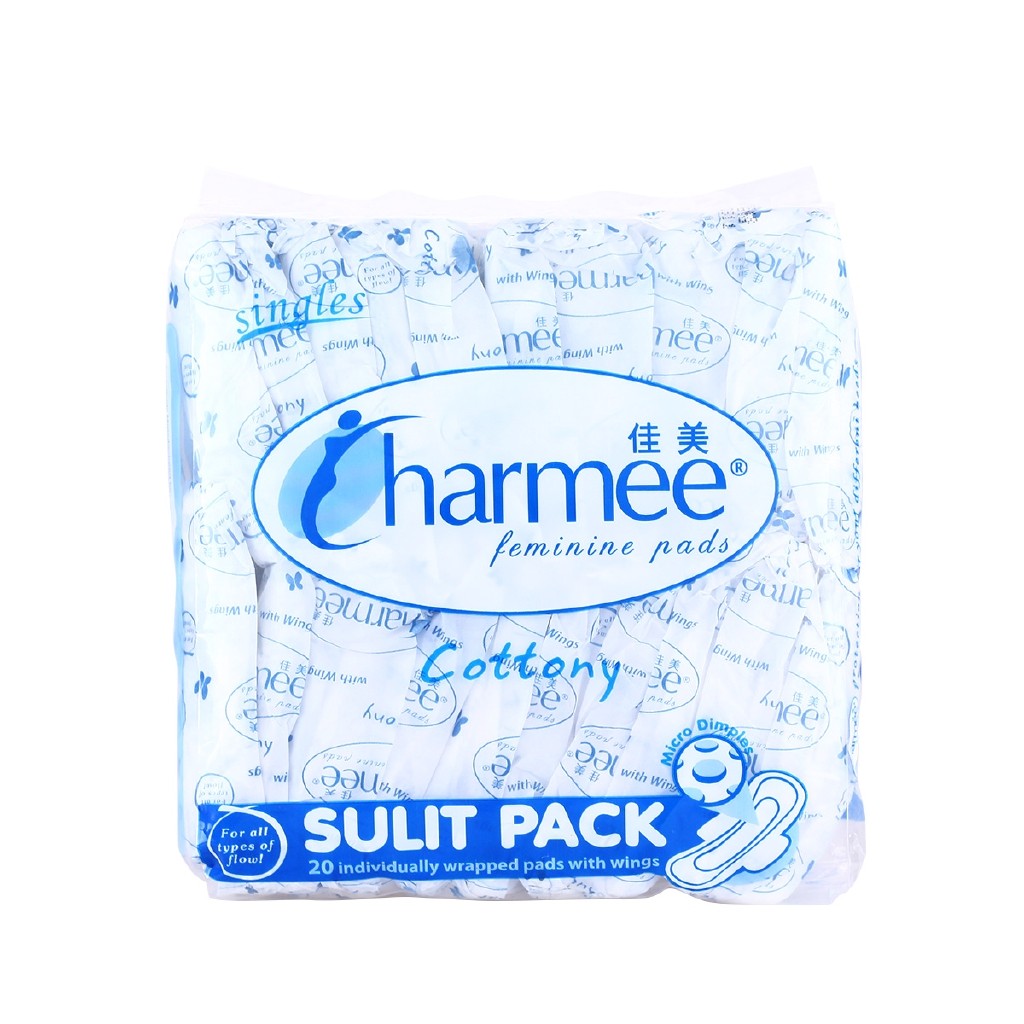 Charmee Sanitary Napkin All-Flow w/ wings Sulit Pack 20's x 4 | Shopee ...
