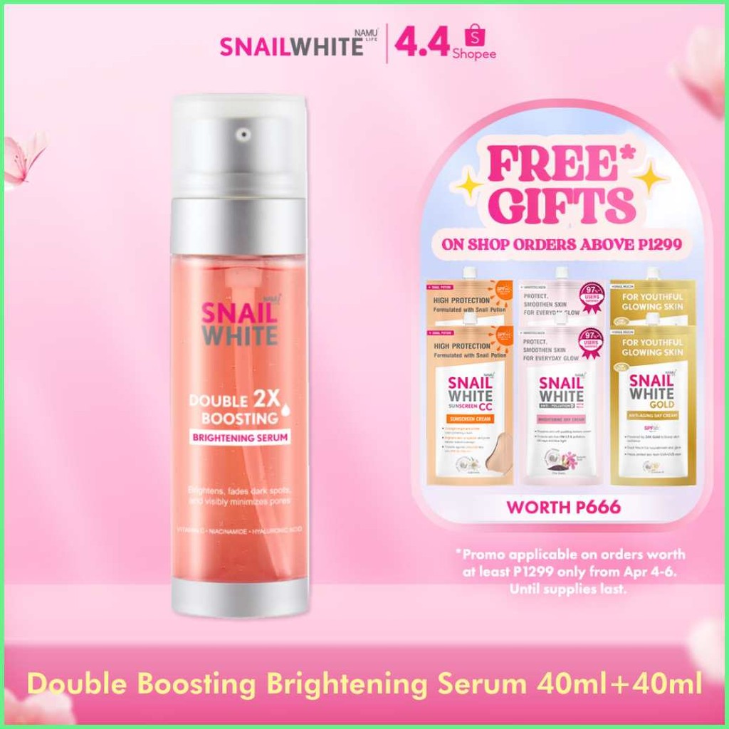 SNAILWHITE}e>Double}T)Boosting>c}Brightening)G>Serum}J)40ml>Y}+)P>40ml}d)[Vitamin C, Niacinamide ...