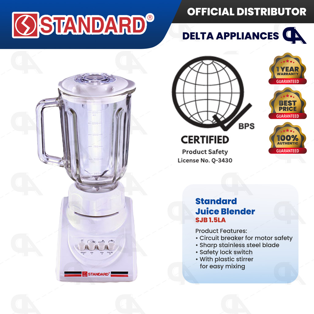 Standard Blender Stainless Steel Blade 1.5L Glass Jug Original w/ 1 ...
