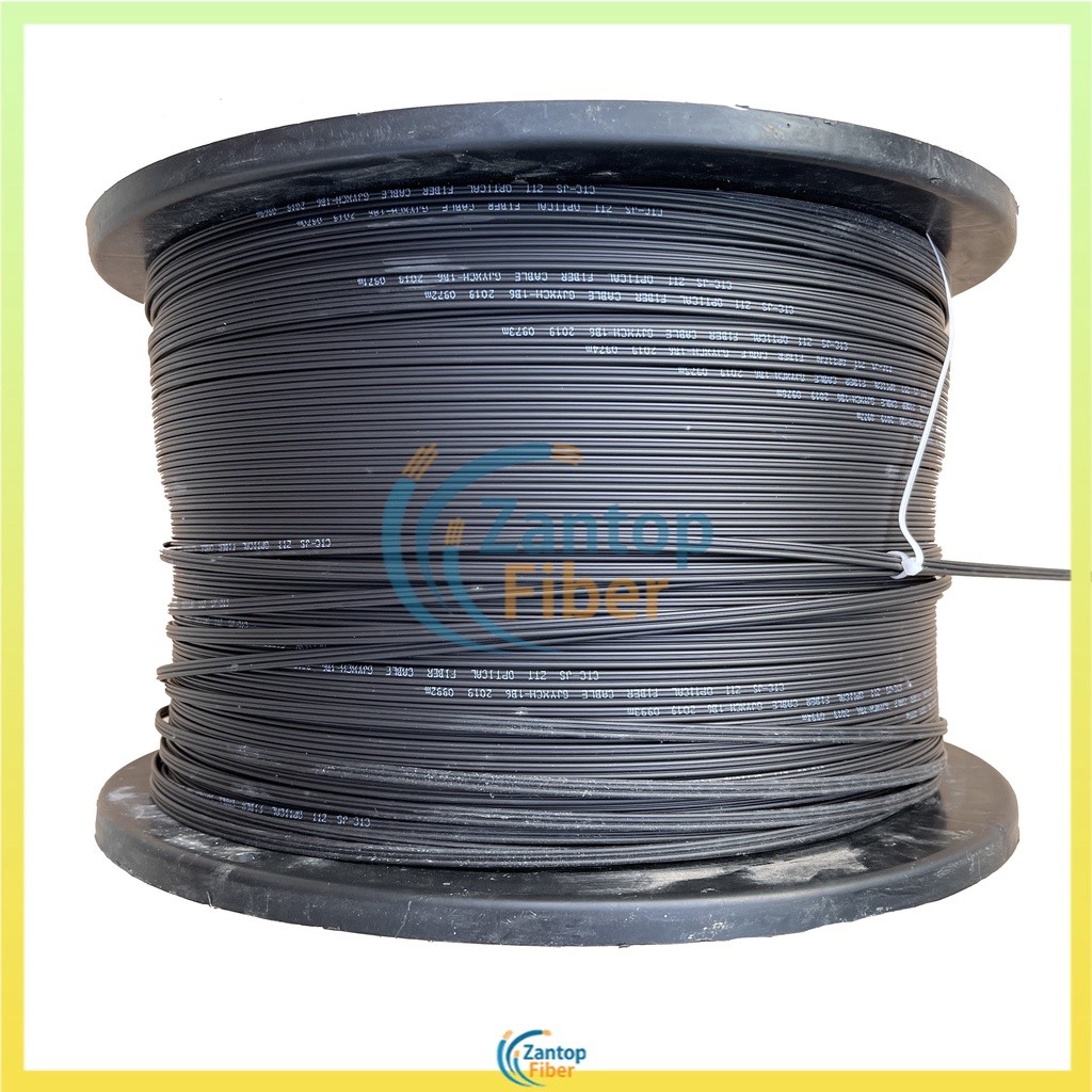 1000m Fiber Optic Cable Single Core 3 Steel Wire LSZH Outdoor FOC FTTH ...