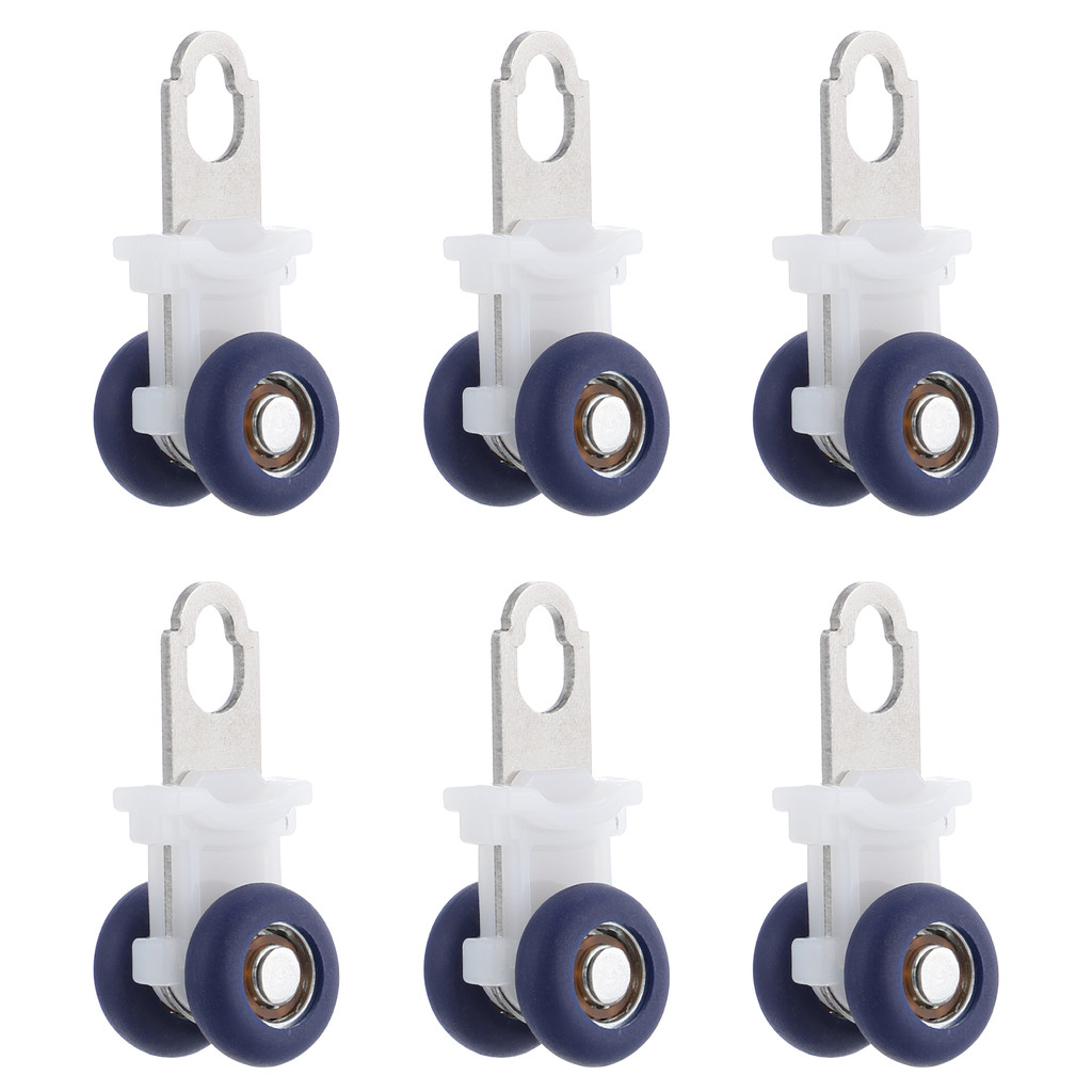 6 Pcs Track Pulley Curtain Runner Drapery Wheel Heavy Duty Hook Curtain ...