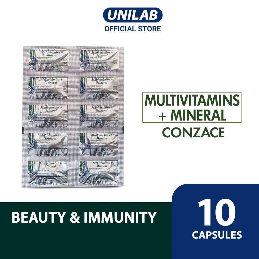 Unilab Conzace Multivitamins 10 Capsules - For Stronger Immunity and ...