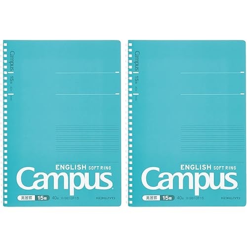 KOKUYO Campus Soft Ring Notebook English Study Book B5 15 Tiers Blue 2 Books Set Su-S810F15X2SET ...