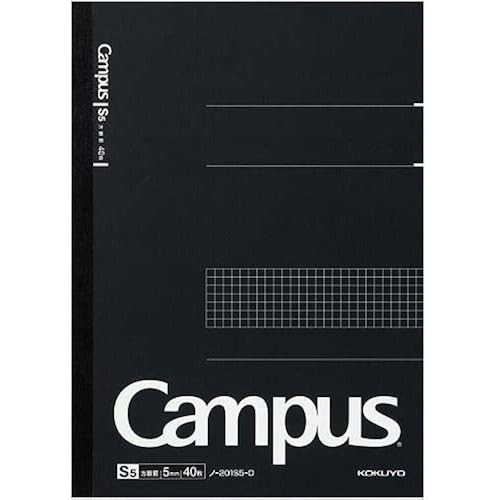 KOKUYO campus notebook A4 5mm grid ruled 40 sheets black x 5 | Shopee Philippines