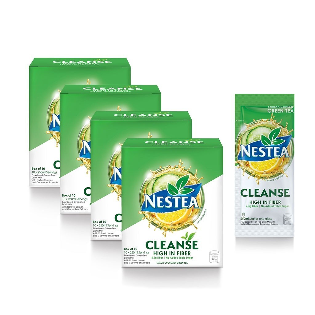 Nestea Cleanse Lemon Cucumber Powdered Green Tea with Fiber 250ml ...