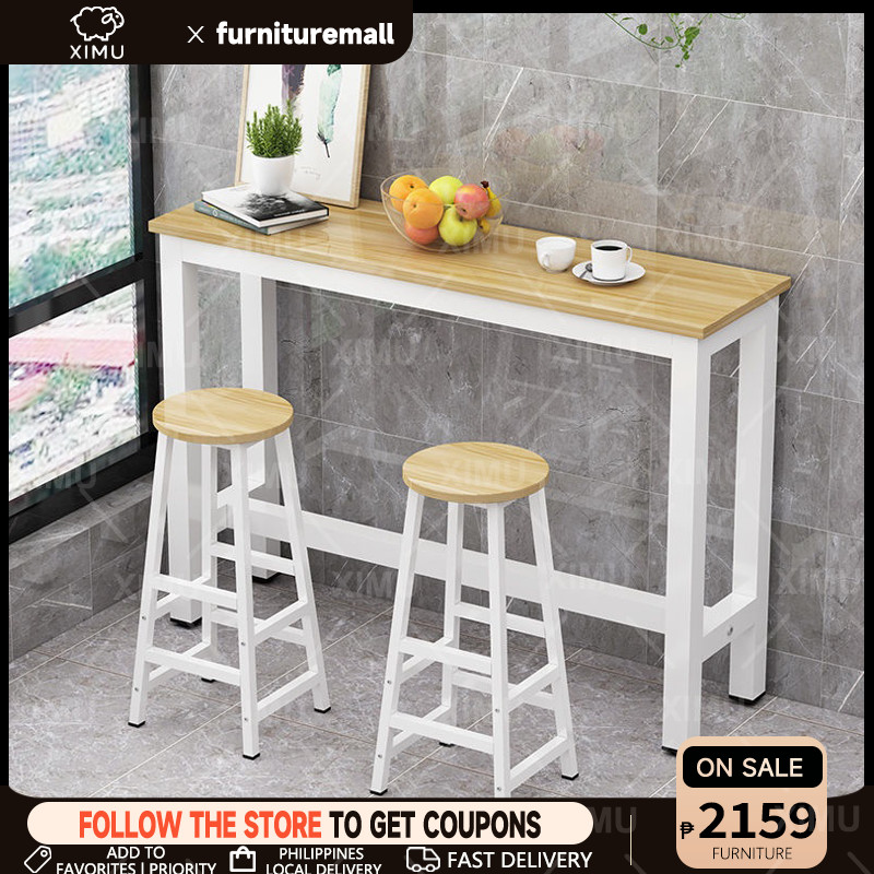 Simple Bar Table And Chair Combination High Table 1+2 Chairs Commercial ...