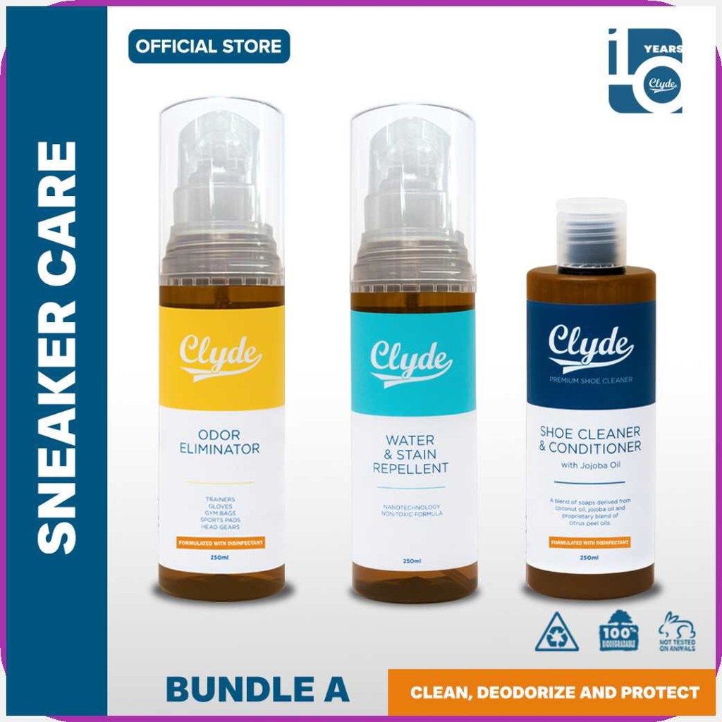 Clyde)Pc#Bundle#k]A#P.(Shoe]s#Cleaner,.B]Odor#w/Eliminator^g$and/sy ...
