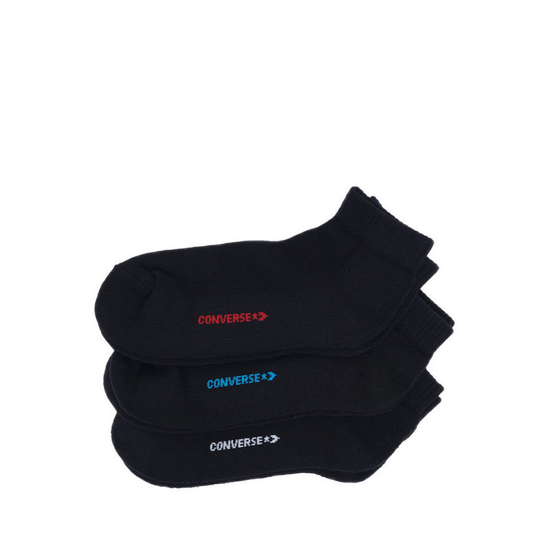 Converse Ankle Unisex's Socks 3 Pairs - Black | Shopee Philippines