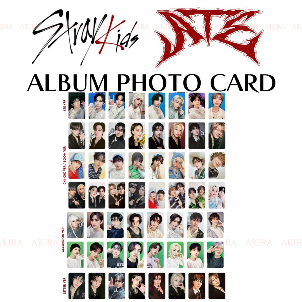 STRAY KIDS MINI ALBUM ATE OFFICIAL ALBUM PHOTO CARD / BANGCHAN LEE KNOW ...