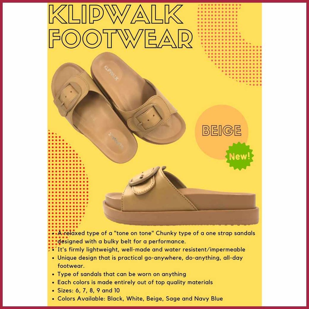 KLIPWALK'fH*CHUNKY)M/BAND$V/SANDALS | Shopee Philippines