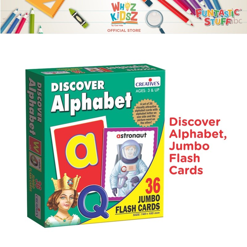 Whiz;w[Kidsz_S@cw+UA@Jw+Nu@Discover@Y pv+Alphabet Jumbo Flash Cards ...