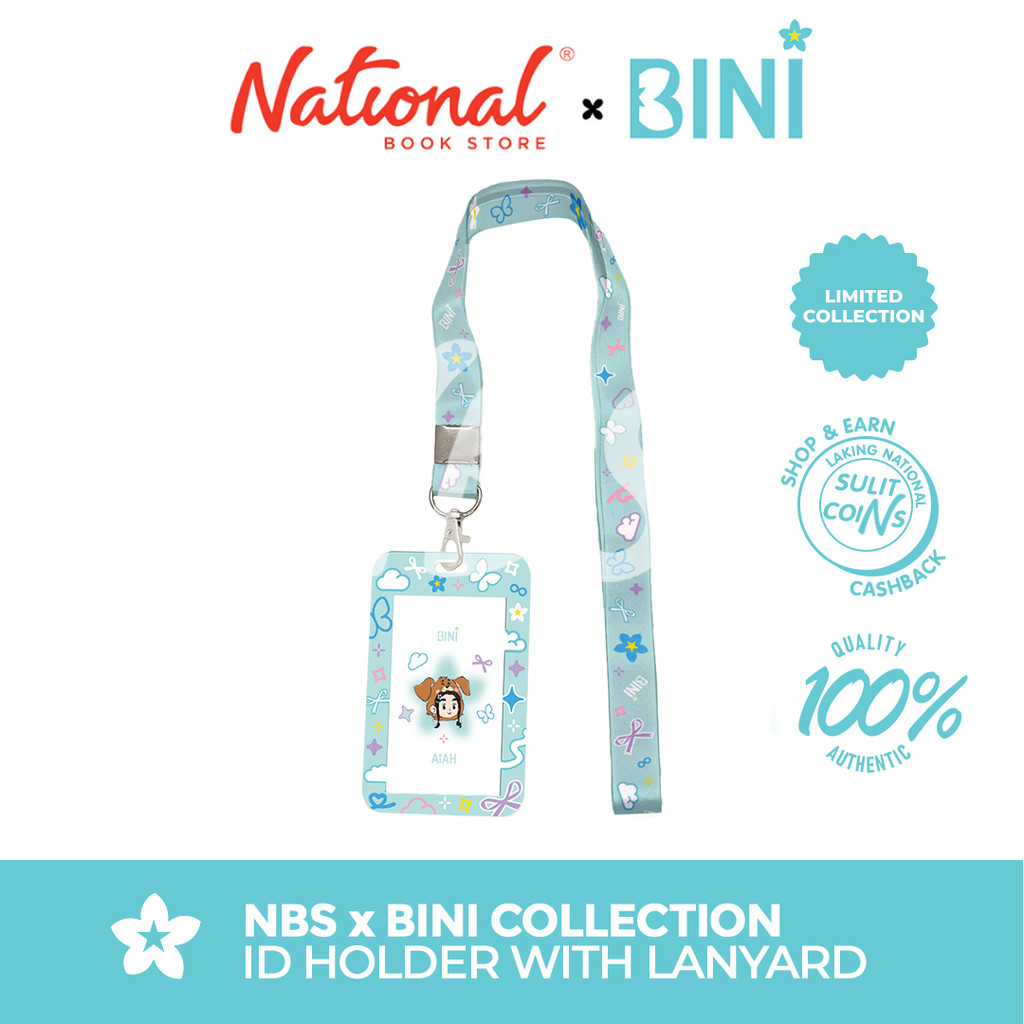 NBS x BINI ID Holder Aiah with Lanyard 45cm, Light Blue - School ...