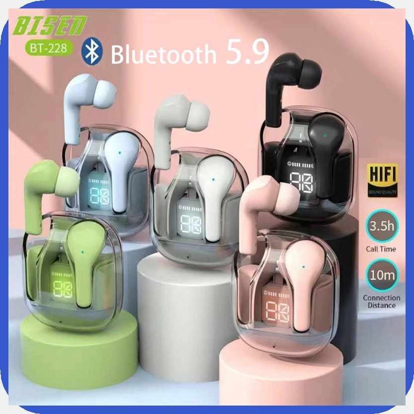 BISEN:F}BT-228'j-Wirelessyr-EarbudsVw-Withfl-LEDJ.Digitalz-Display,A ...
