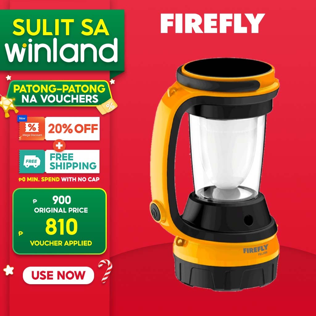 Firefly by Winland Rechargeable Flashlight Solar LED Light/Torch Light ...