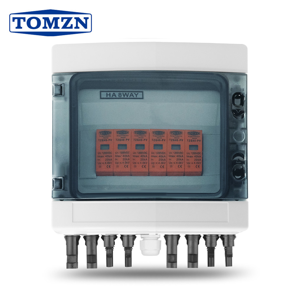 ♥Solar photovoltaic lightning protection grounding box PV Combiner 1 ...