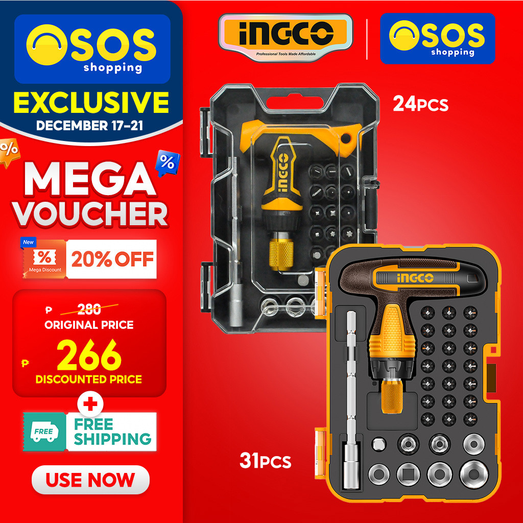 INGCO by OSOS T-handle Wrench Screwdriver Set HKSDB0188/HKSDB0318 ...