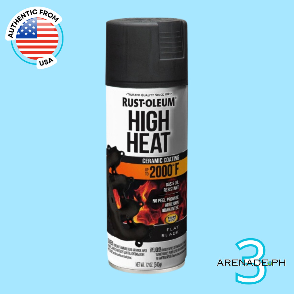 Rust-Oleum High Heat Automotive Spray Paint Gas & Oil Resistant, Flat ...