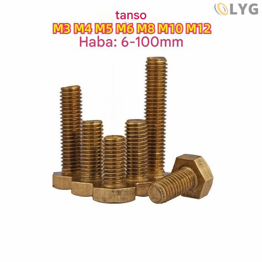 [LYG-P] High-Quality Brass Bolt Metric Thread Hexagonal External Bolt ...