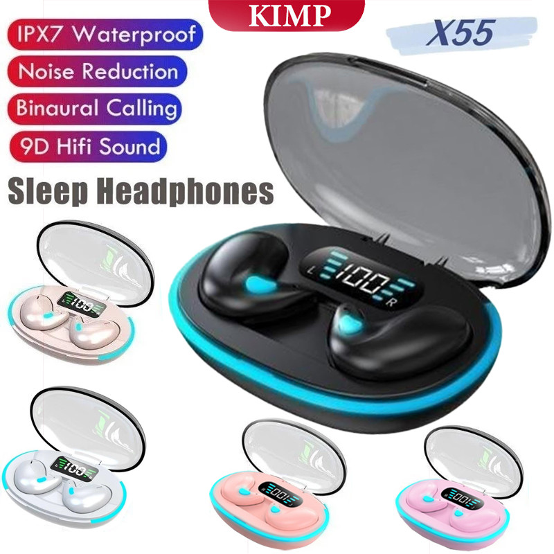 KIMP Waterproof BT5.0 Headphones / Mini X55 Invisible Sleep Wireless ...