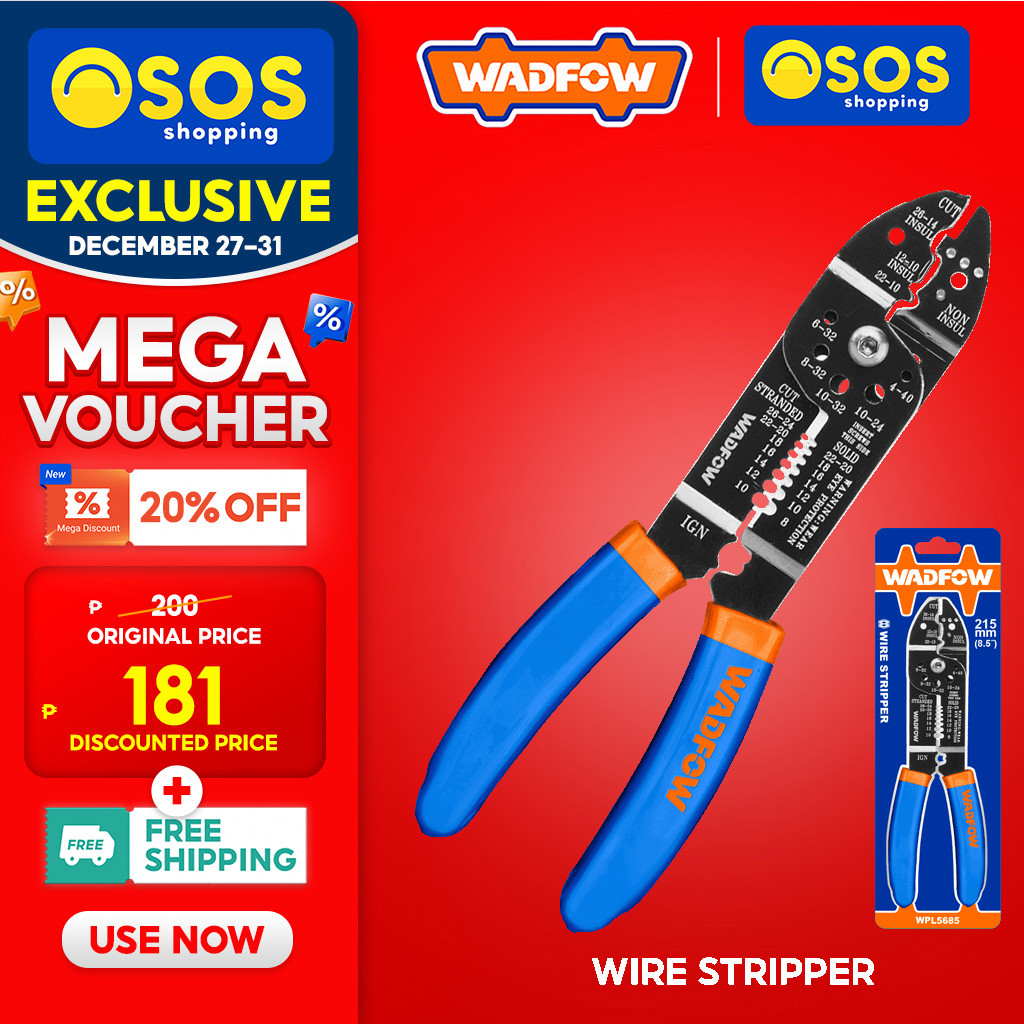 WADFOW Wire Stripper 8.5"/215mm with sharp edge for cutting wire ...