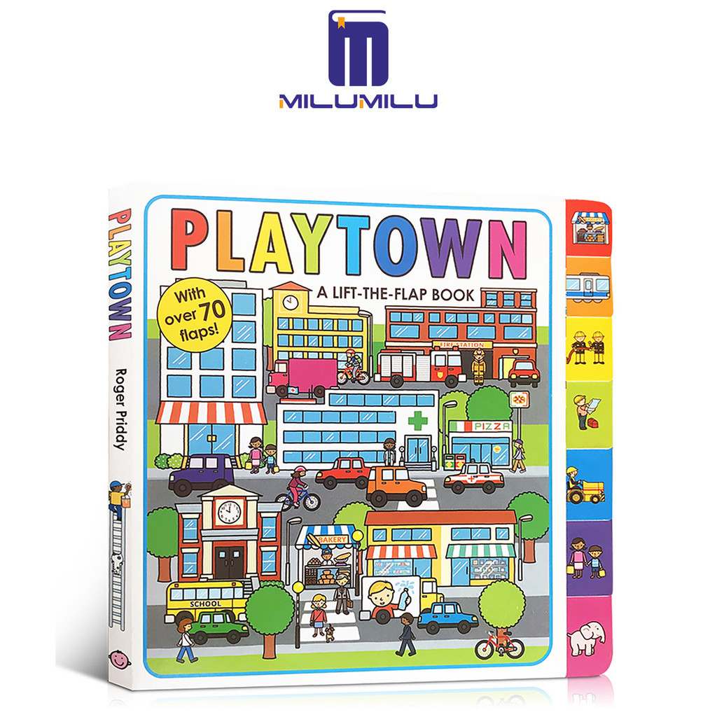 Milu Playtown: A Lift-the-Flap Book Priddy Board Book | Shopee Philippines