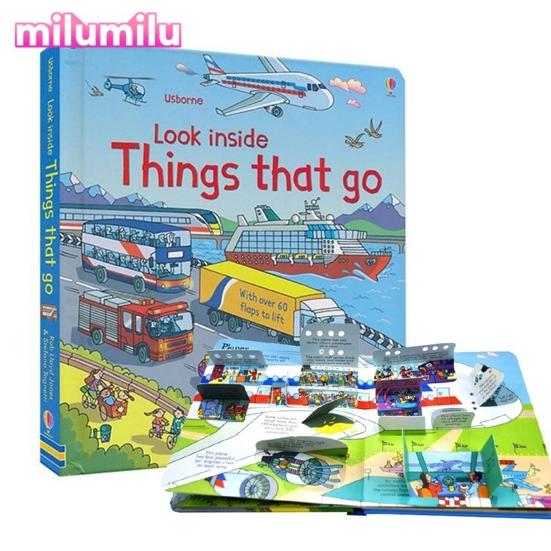 milumilu Usborne Look Inside Things That Go Aklat Encyclopedia of ...