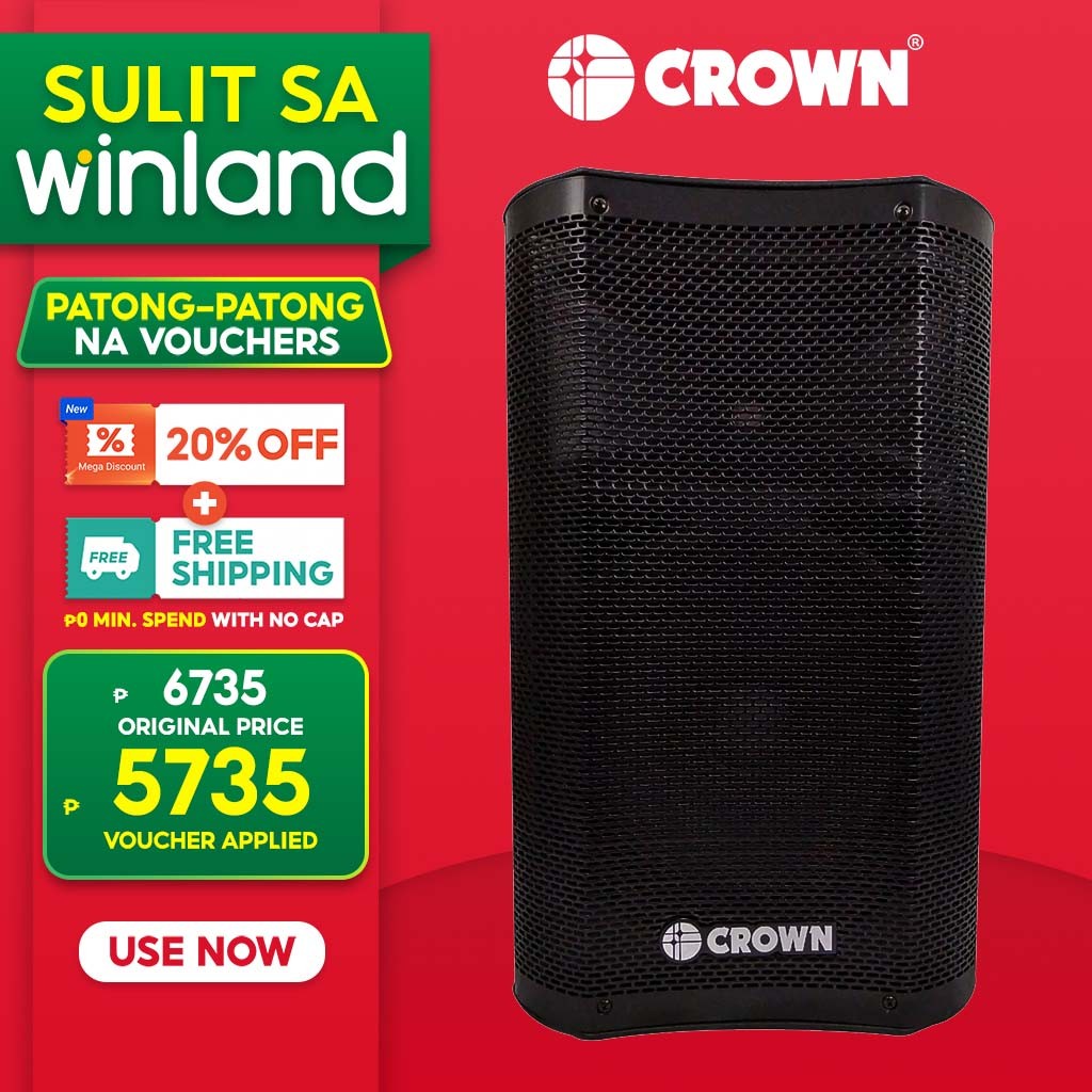 Crown by Winland 1pc 900W Instrumental Speaker System 12 Inch Woofer ...
