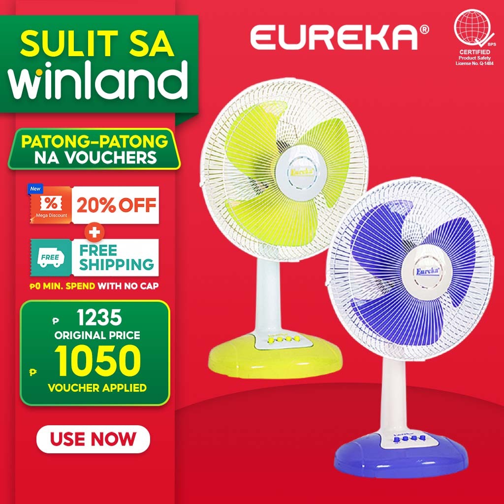 Eureka by Winland 12inches Desk Fan | Electric Fan 50w EDF-12 ECO ...