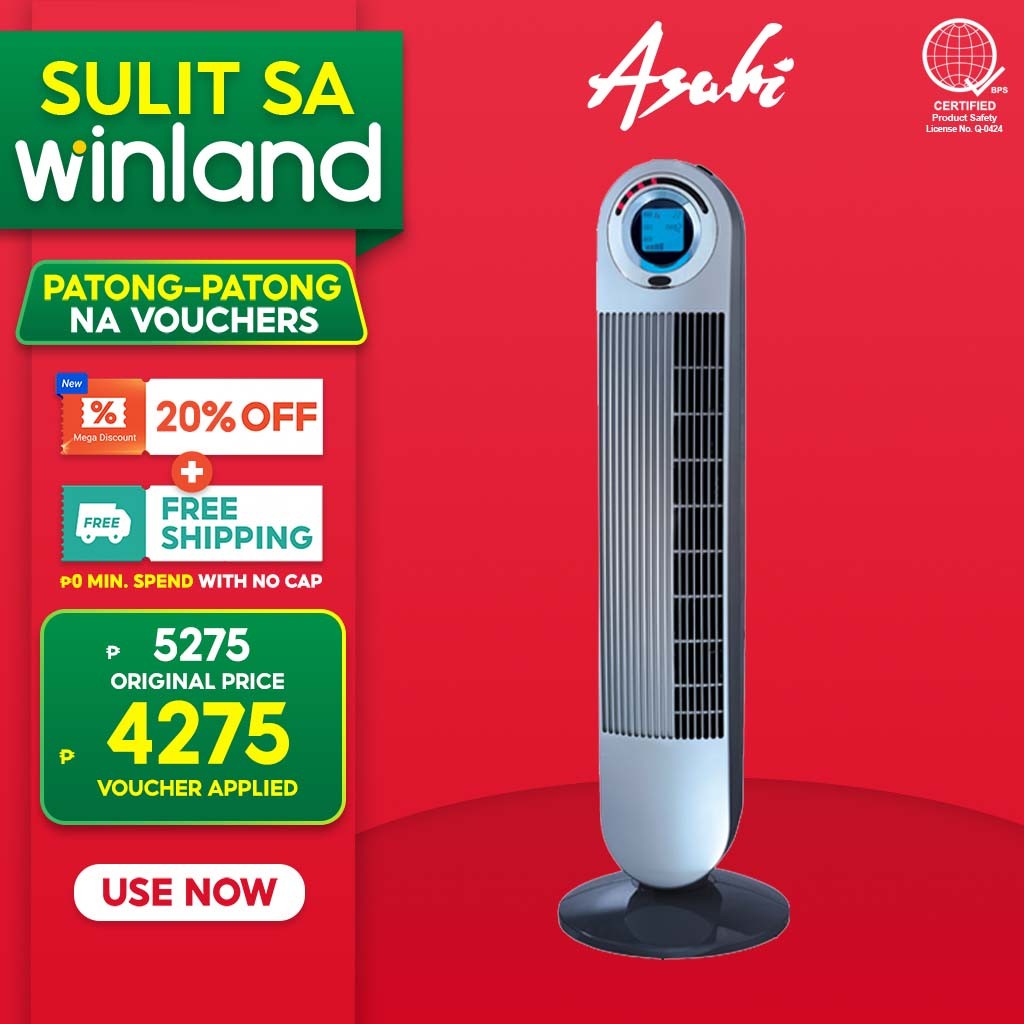Asahi by Winland Tower Fan with Remote Cooling Fan | Electric Fan ...