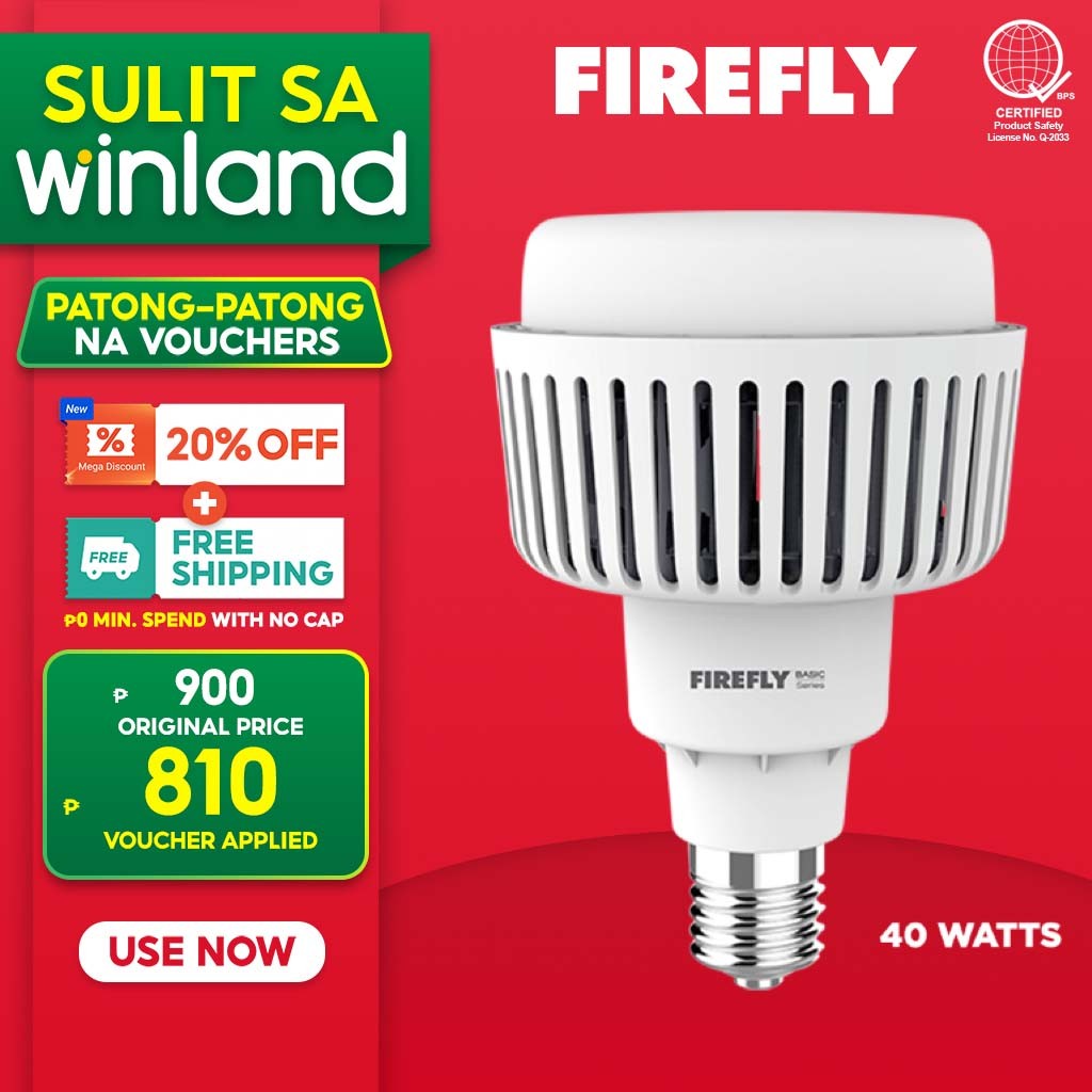Firefly by Winland LED High Power Lamp Light 40W Daylight EHC1040DL E27 ...